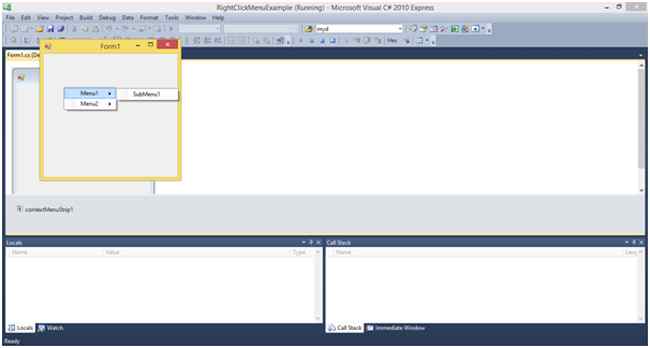Create Context Menu On Windows Forms Form With C